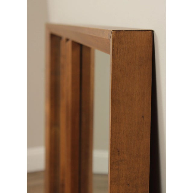 Mid 20th Century Tobago Mid-Century Modern Sculpted Walnut Frame Mirror ...