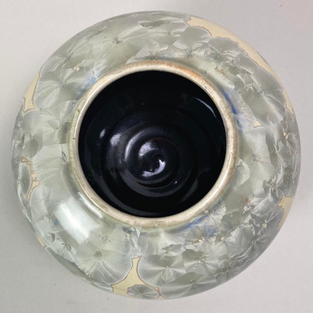 George Smyth Grey Crystalline Glaze Porcelain Vase (Signed, Ca. 1980 ...