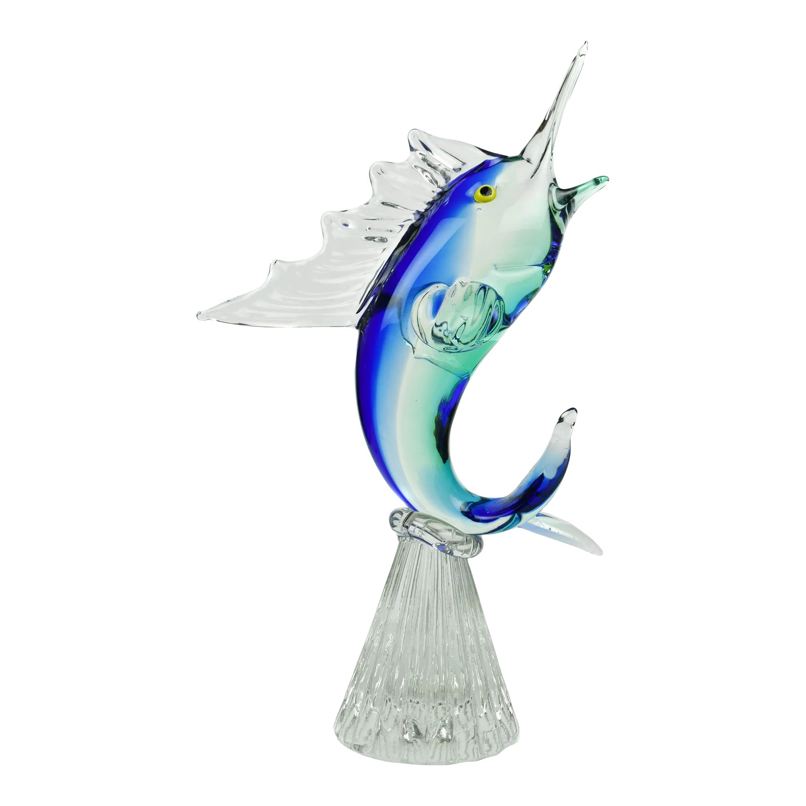 Mid 20th Century Italian Murano Swordfish Sailfish on Base Art Glass ...