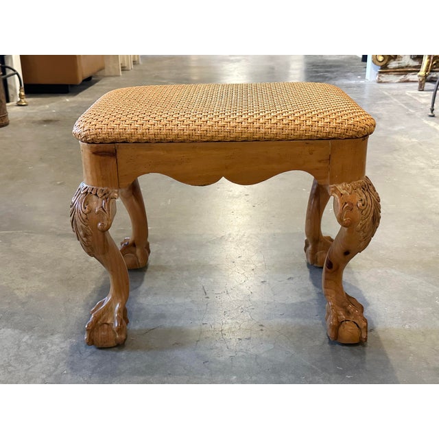 Pair of Carved Wood Stools | Chairish