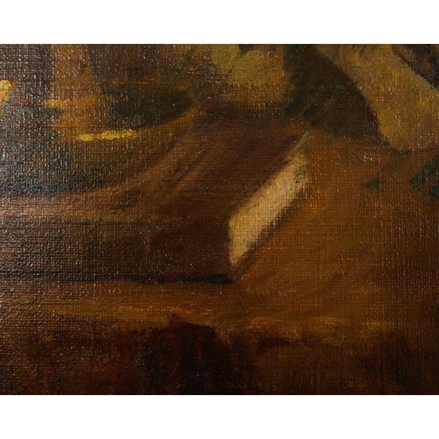 American School Memento Vanitas Still Life Canvas Painting | Chairish