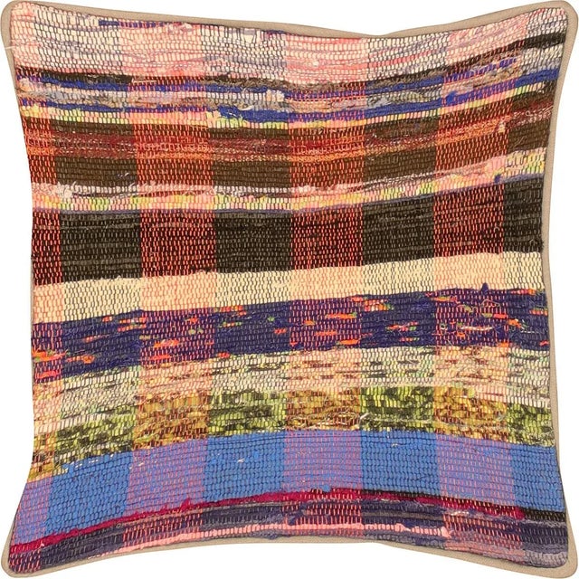 1960s Turkish Rag Pillow | Chairish