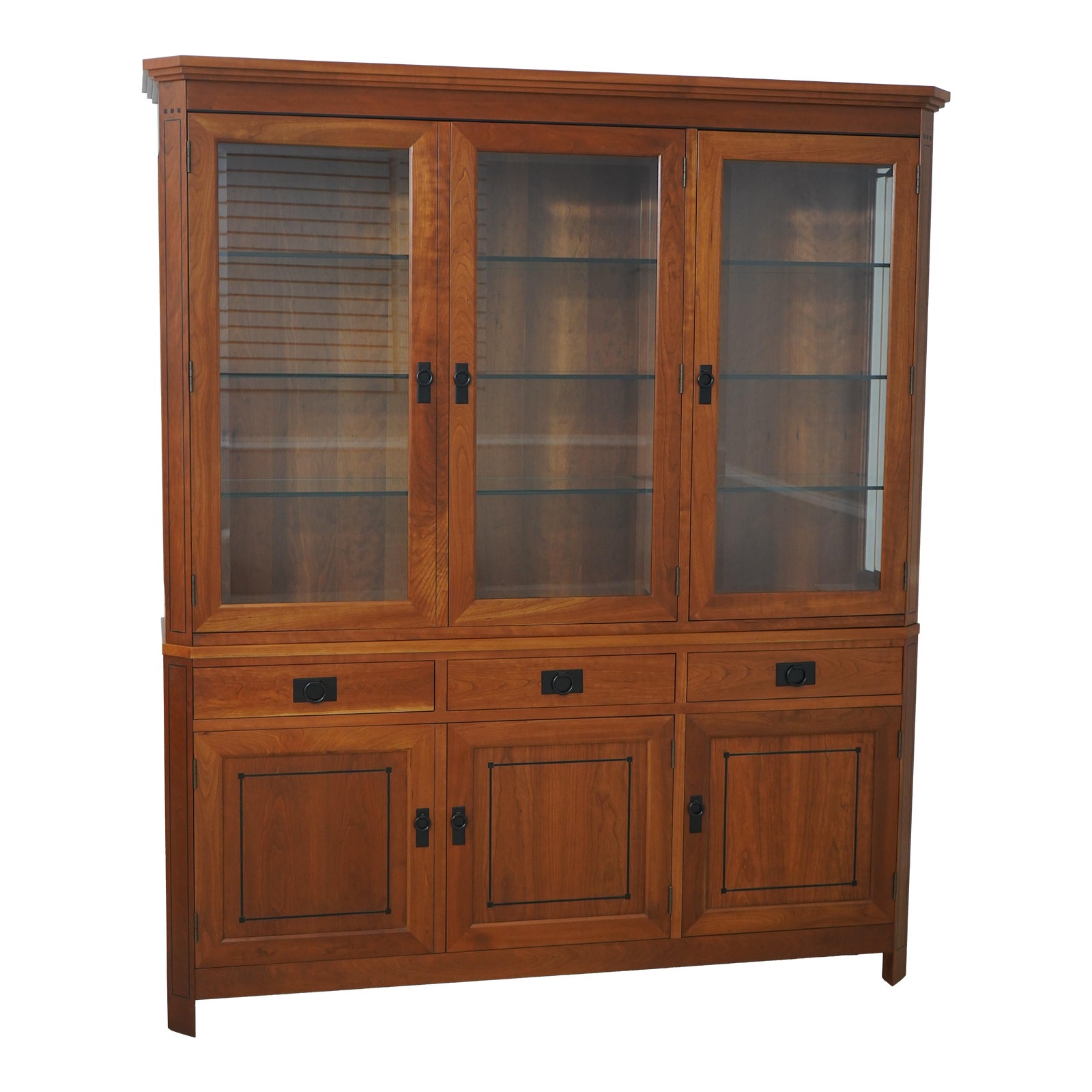 Stickley 21st Century Collection Cherry China Cabinet | Chairish
