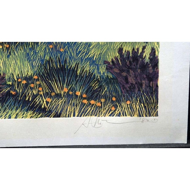 Gordon Mortensen "Afternoon Reflections" Hand Signed Woodcut Reduction ...