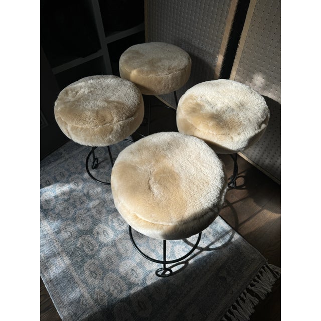 Jean Royere Style Counter Stools- Set of 4 | Chairish