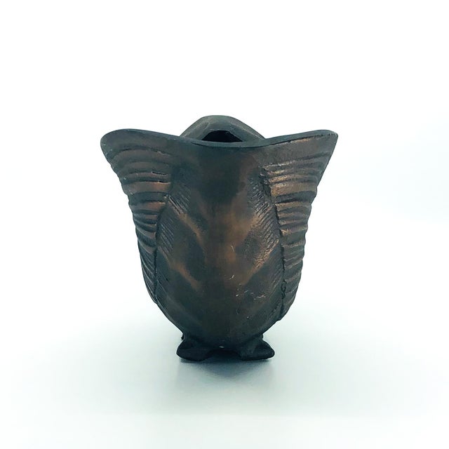 Nautical Cast Iron Seashell Vase | Chairish