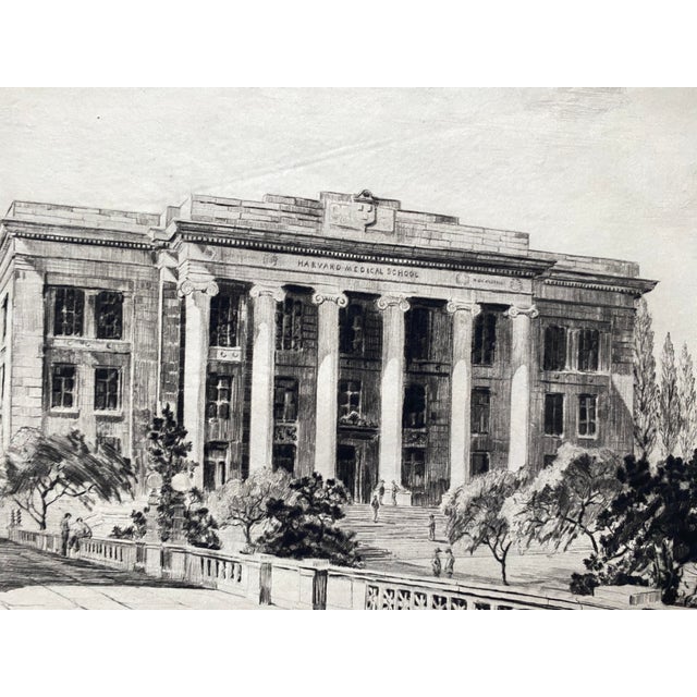 1930s Elizabeth O'Neill Verner Harvard Medical School Etching | Chairish