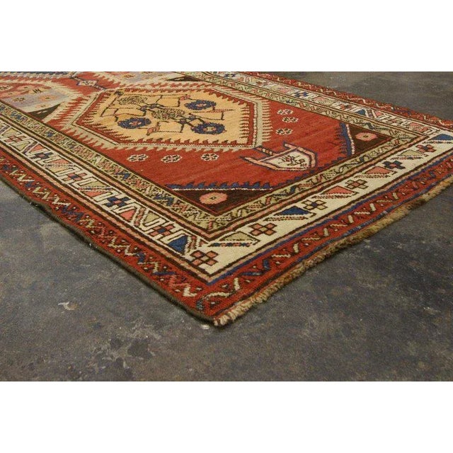 Antique Caucasian Tribal Rug Runner - 3′1 × 11′8 | Chairish
