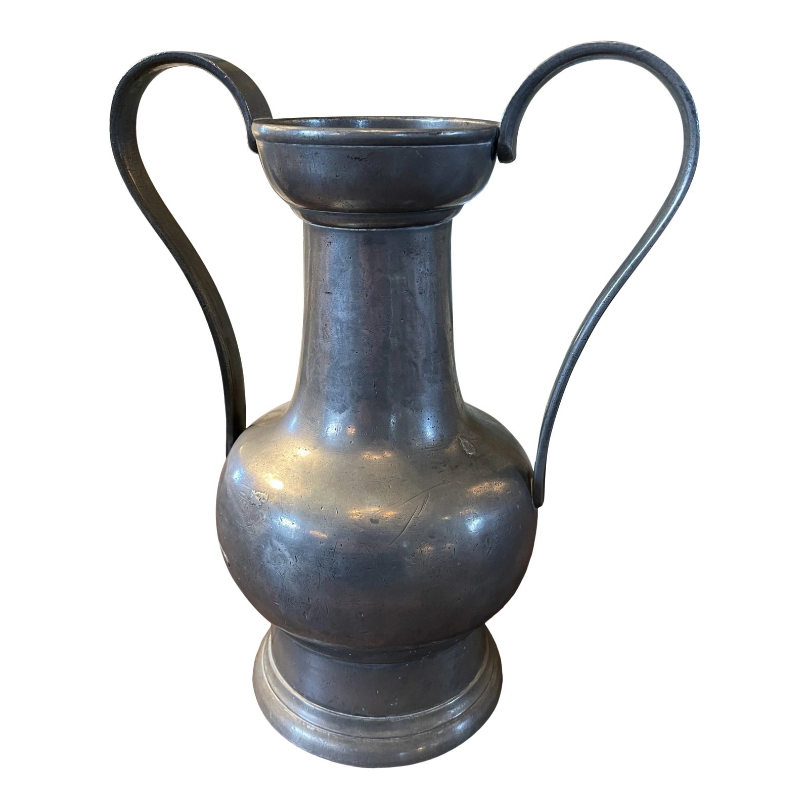 18th Century Flemish Rembrandt Style Double Handled Pewter Flagon ...