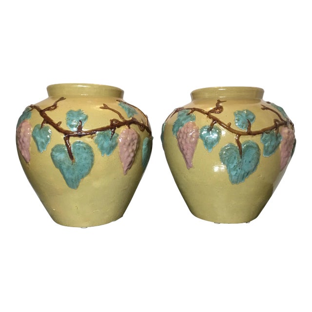 Pair of Vintage Ceramic Vases or Planters | Chairish