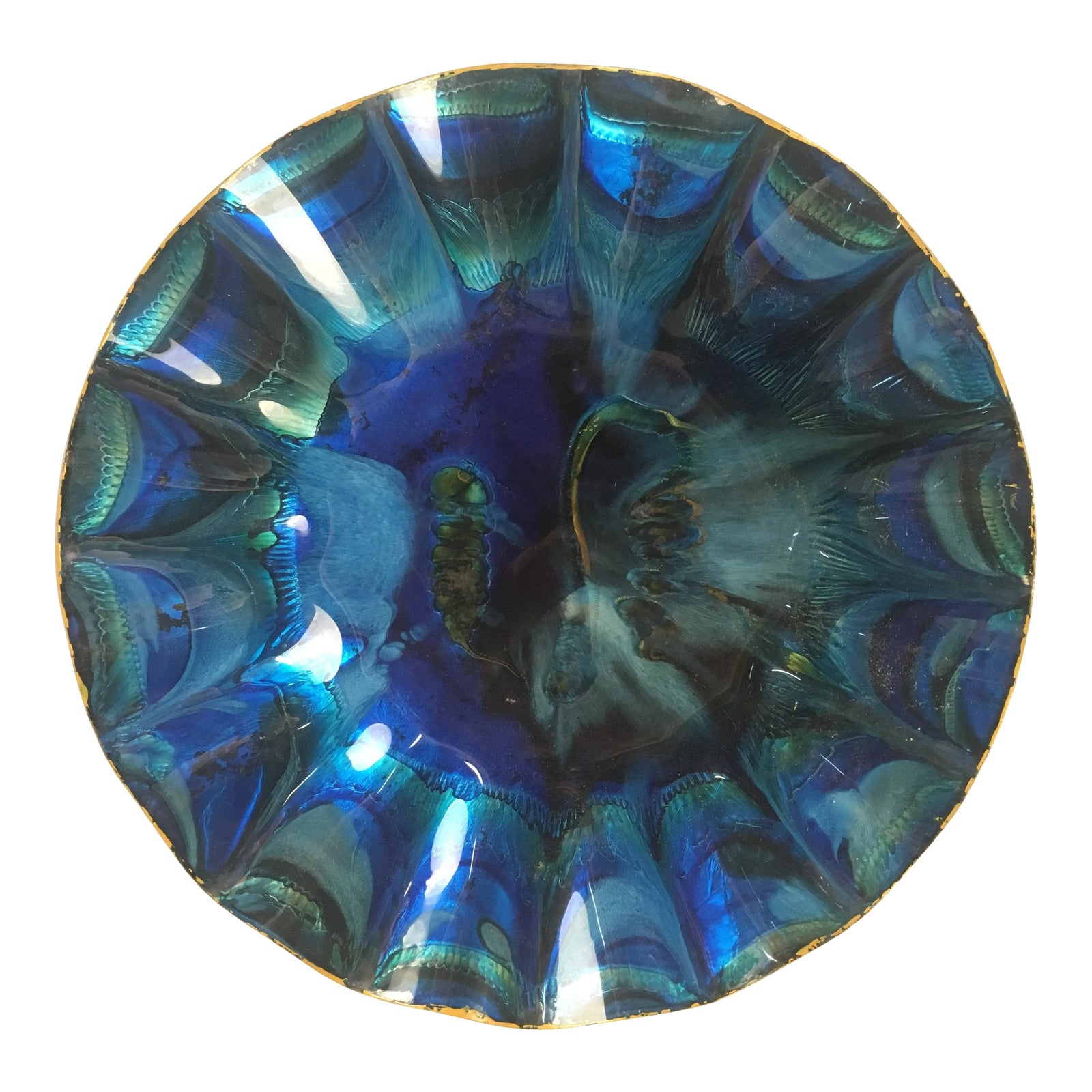 1960s Abstract Expressionist Decorative Platter | Chairish