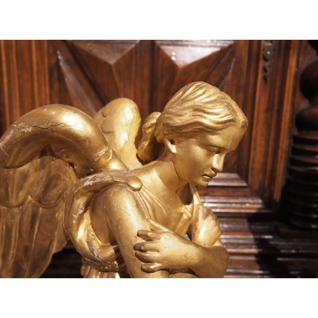 Pair of Circa 1800 Giltwood Angels From Italy | Chairish