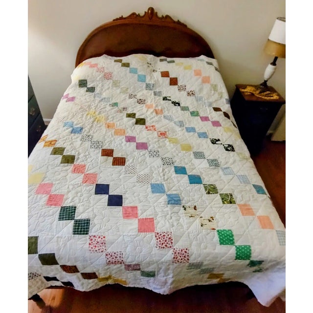 Vintage Hand-Stitched Quilt | Chairish