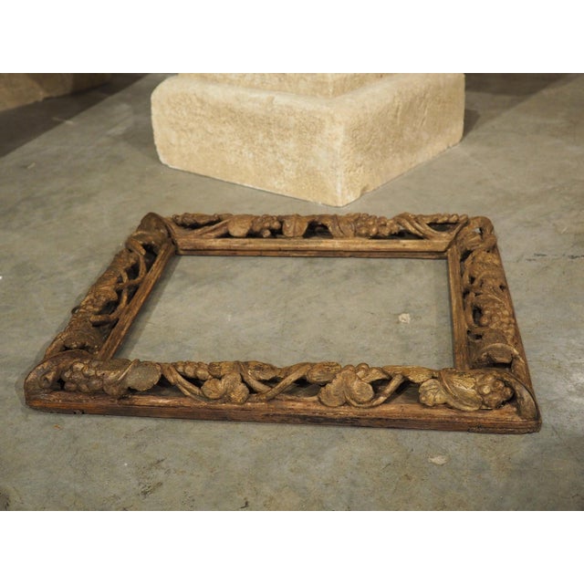 Superb 16th Century Carved Wooden Frame With Pierced Grapevine Frieze ...