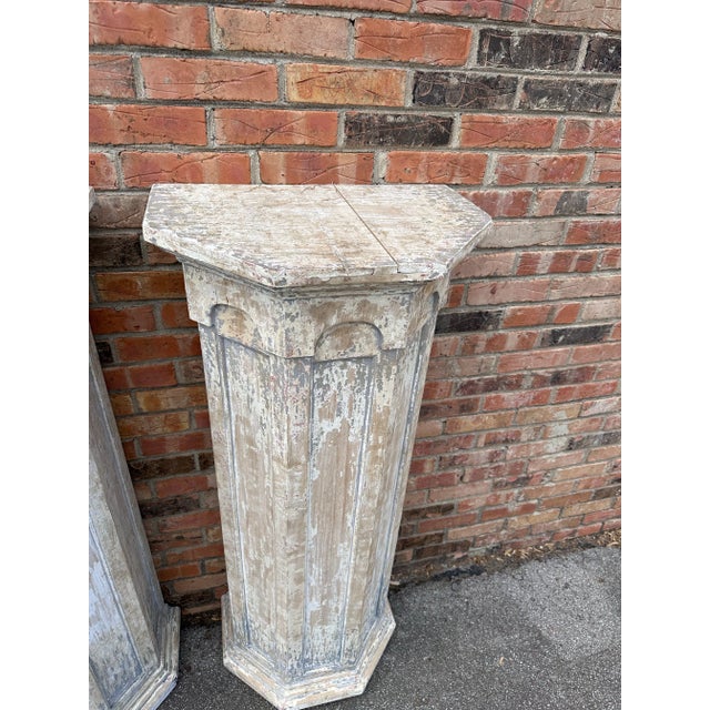 Pair English Wooden Columns | Chairish