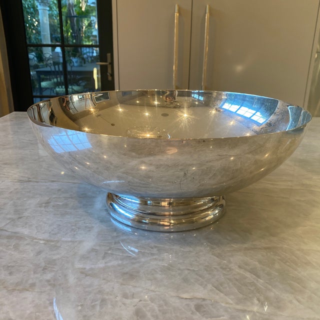 Antique Large Silver Bowl | Chairish