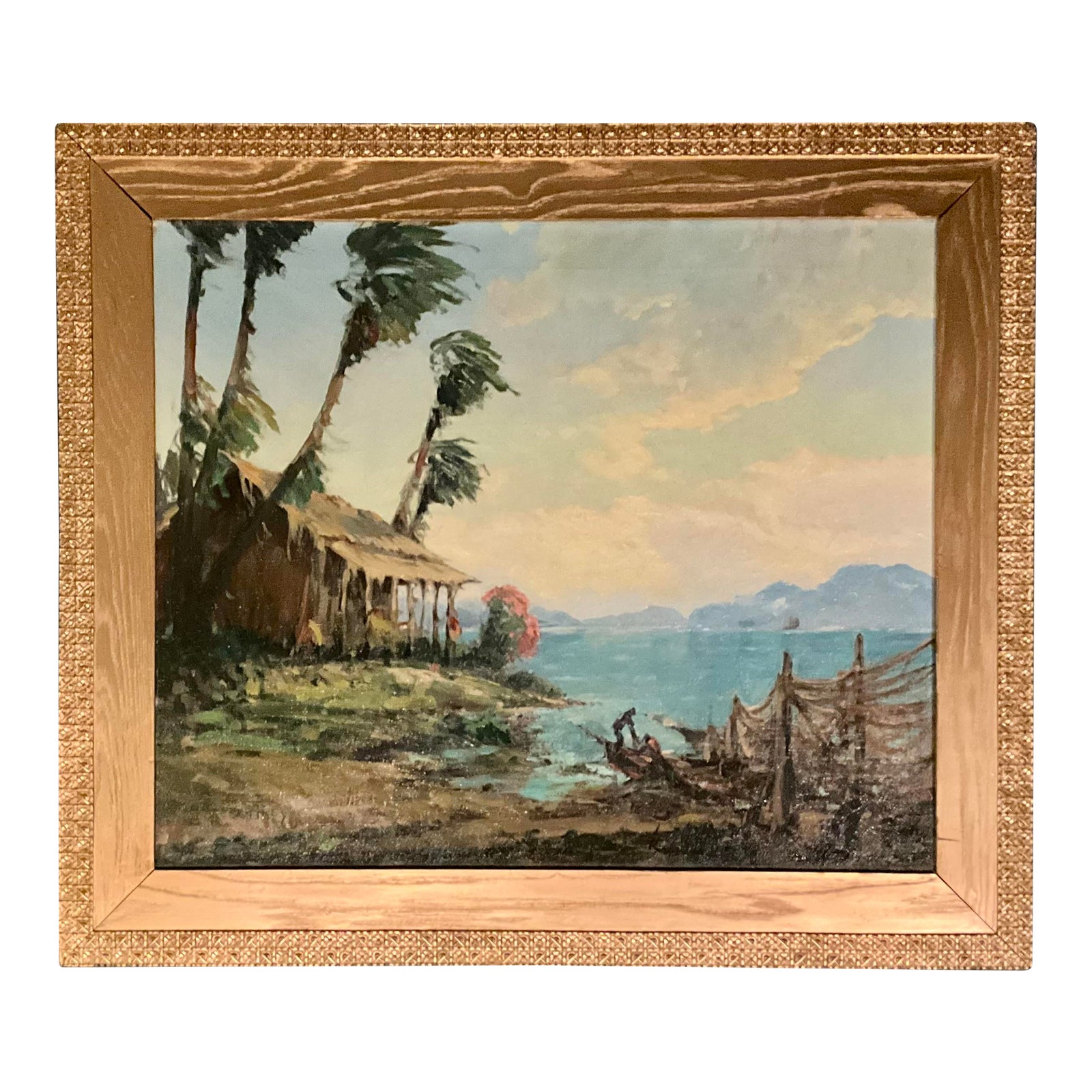 Hawaii Painting by Joseph Frey Signed Oil on Canvas Windswept Hawaii ...