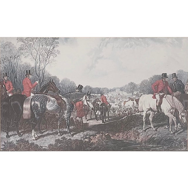 Vintage English Hunting Scene Print | Chairish