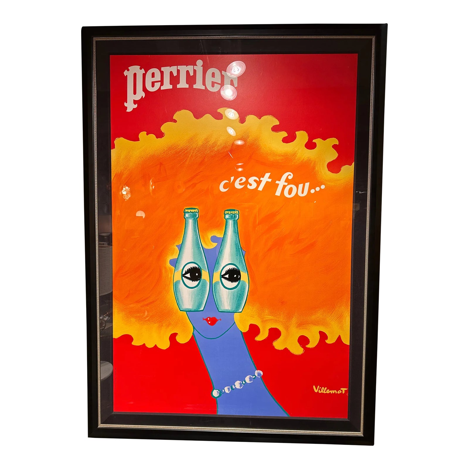 1980s "Perrier" Advertisement Poster | Chairish