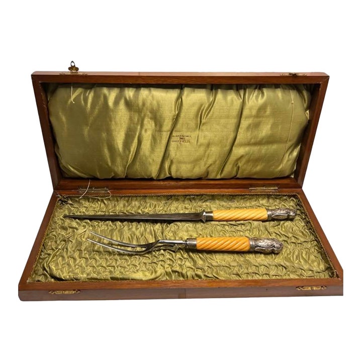 Early to Mid-1800s Joseph Elliott & Sons Sheffield Stag Handle Carving ...