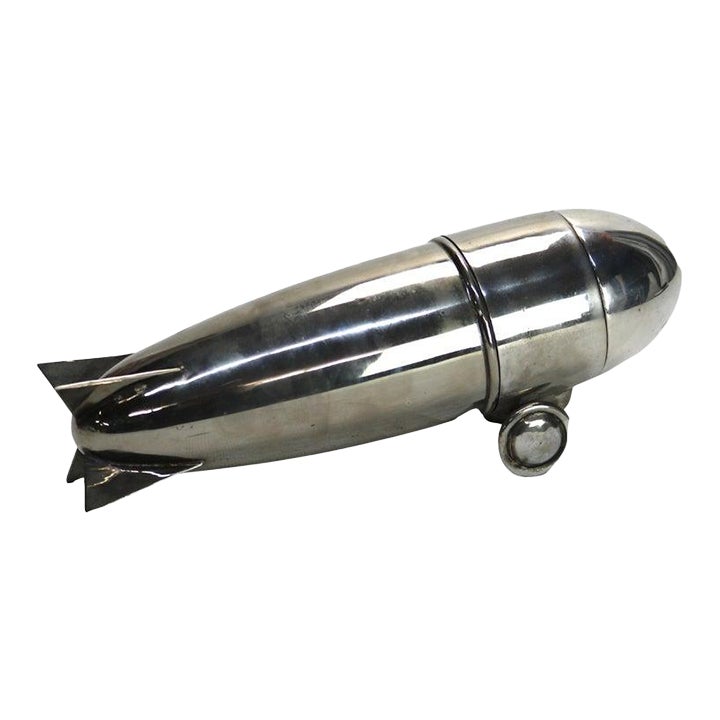 Circa 1940 Vintage Mid Century Modern Silver Plated Chrome Zeppelin ...