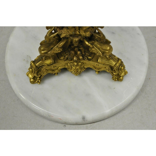 Antique Small Bronze and Marble Figural Italian Renaissance Side Tables ...