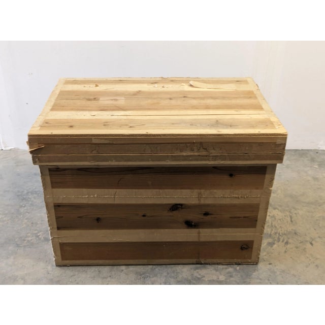 Vintage Japanese Cedar Wooden Tea Crate | Chairish