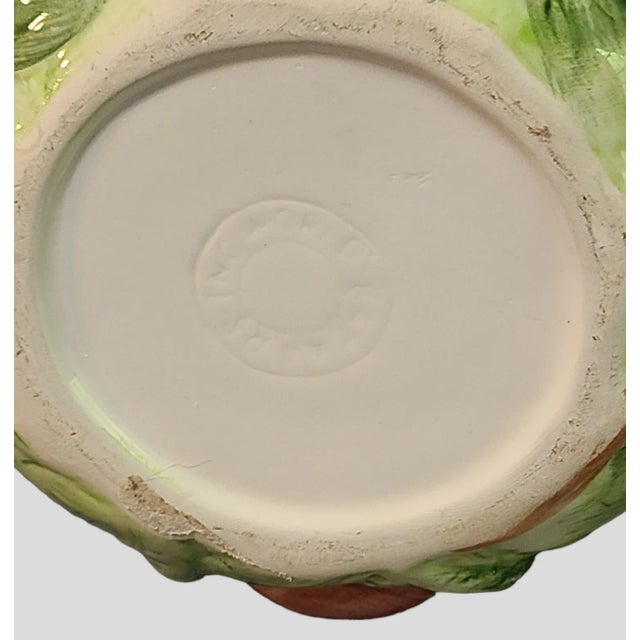 Vintage World Bazaar Majolica Pottery Apples 3d Design Pitcher | Chairish