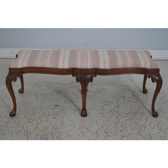 Vintage George III Walnut Queen Anne Window Bench | Chairish