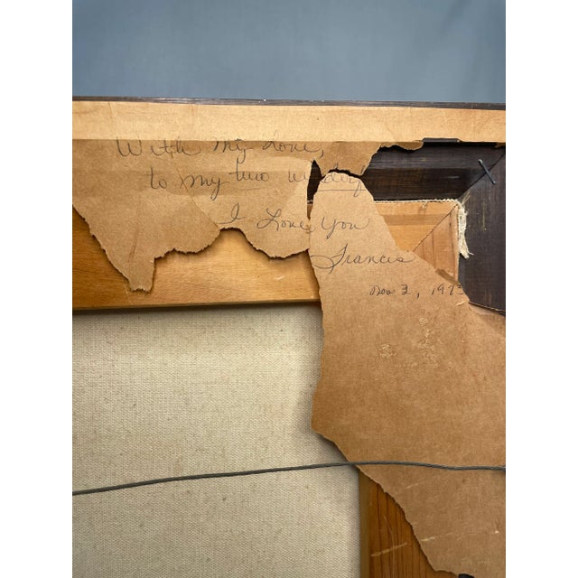 1973 Texas Landscape Bluebonnet Oil Painting on Canvas by Artist ...