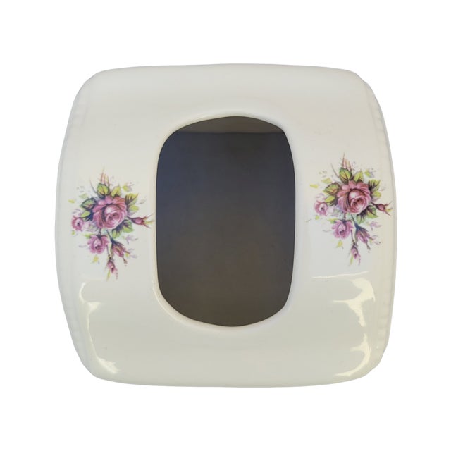 Vintage Late 20th Century Floral Rose Chintz Porcelain Ceramic Tissue ...