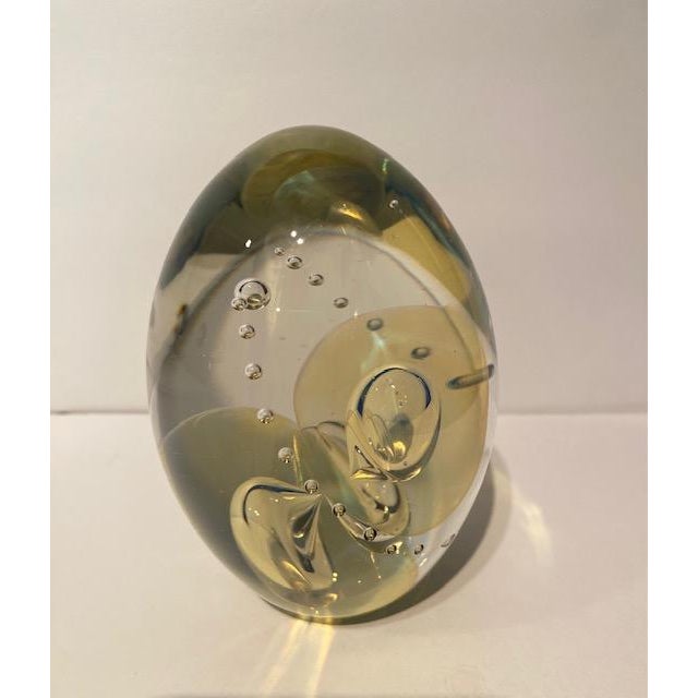 Robert Eickholt Art Glass Paperweight Signed and Dated 1984 | Chairish