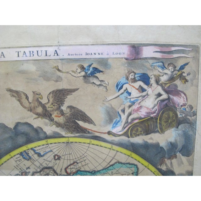 Antique 1680 Orbis Terrarum Nova Et Ac⁹curatissima Tabula 2 Hemisphere ...