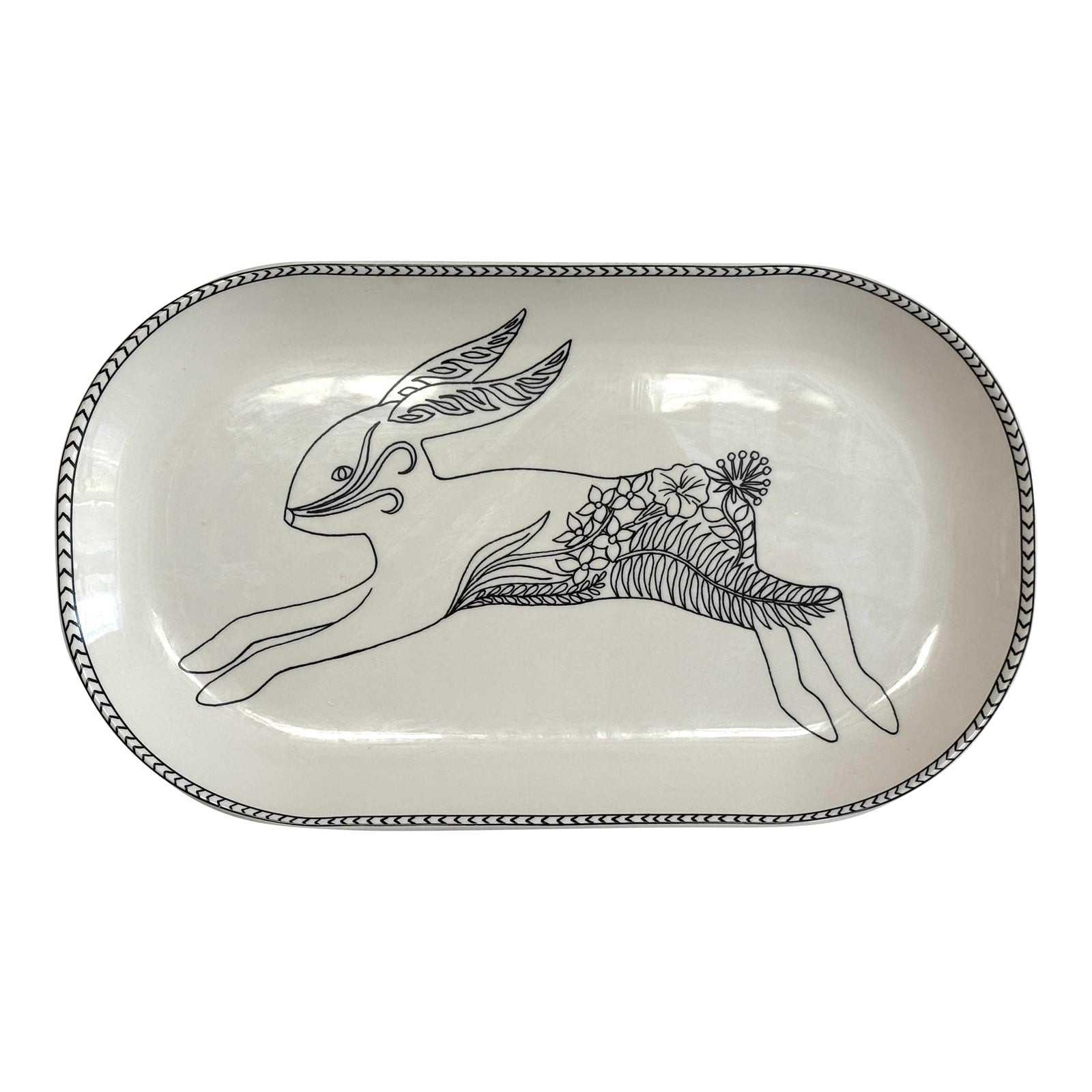 21st Century Contemporary Rabbit Wall Platter | Chairish
