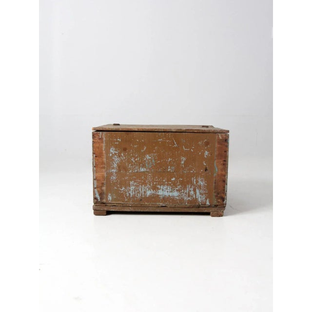 Vintage Rustic Wooden Box | Chairish