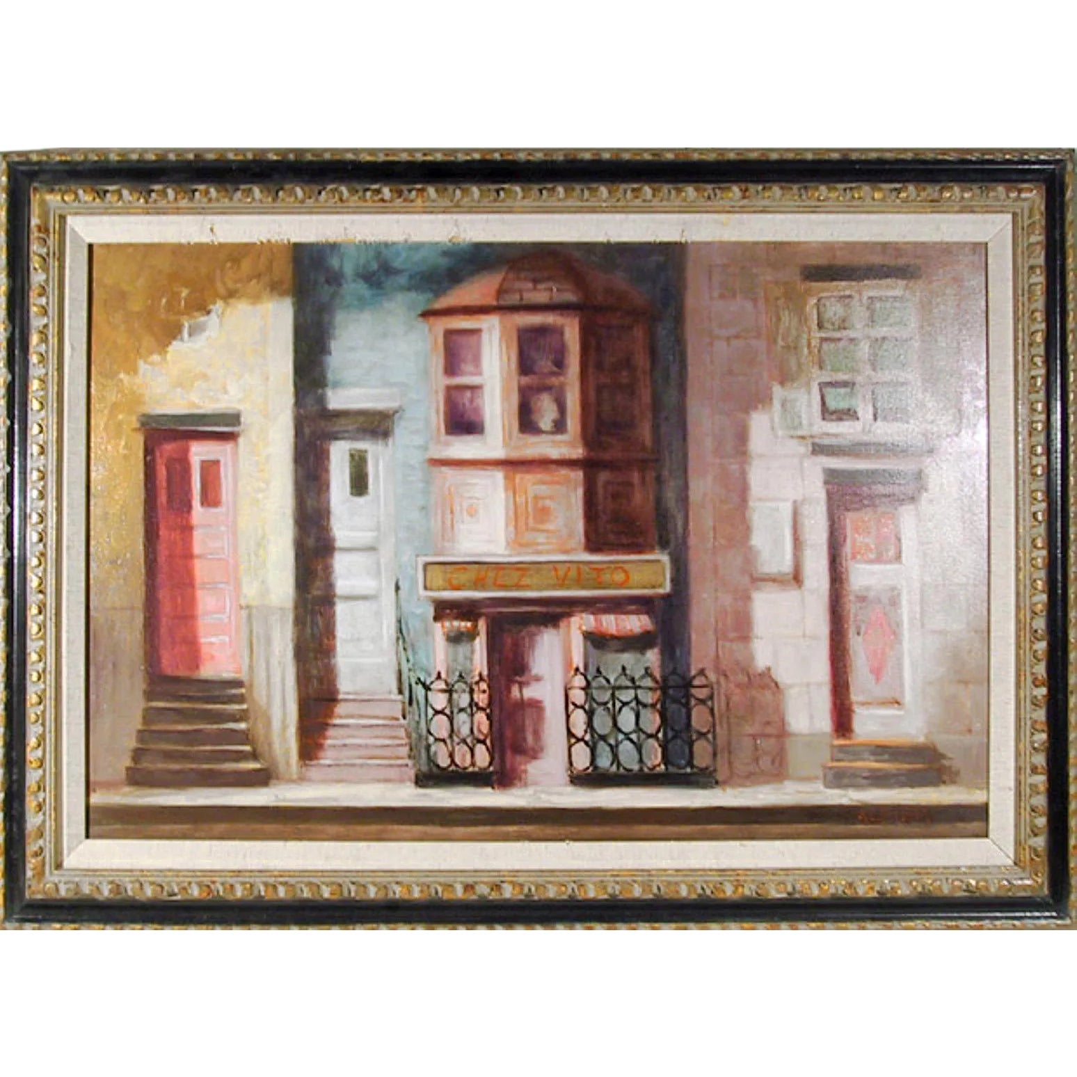 Philippe Alfieri, Chez Vito, Oil on Canvas, Signed l.r. | Chairish