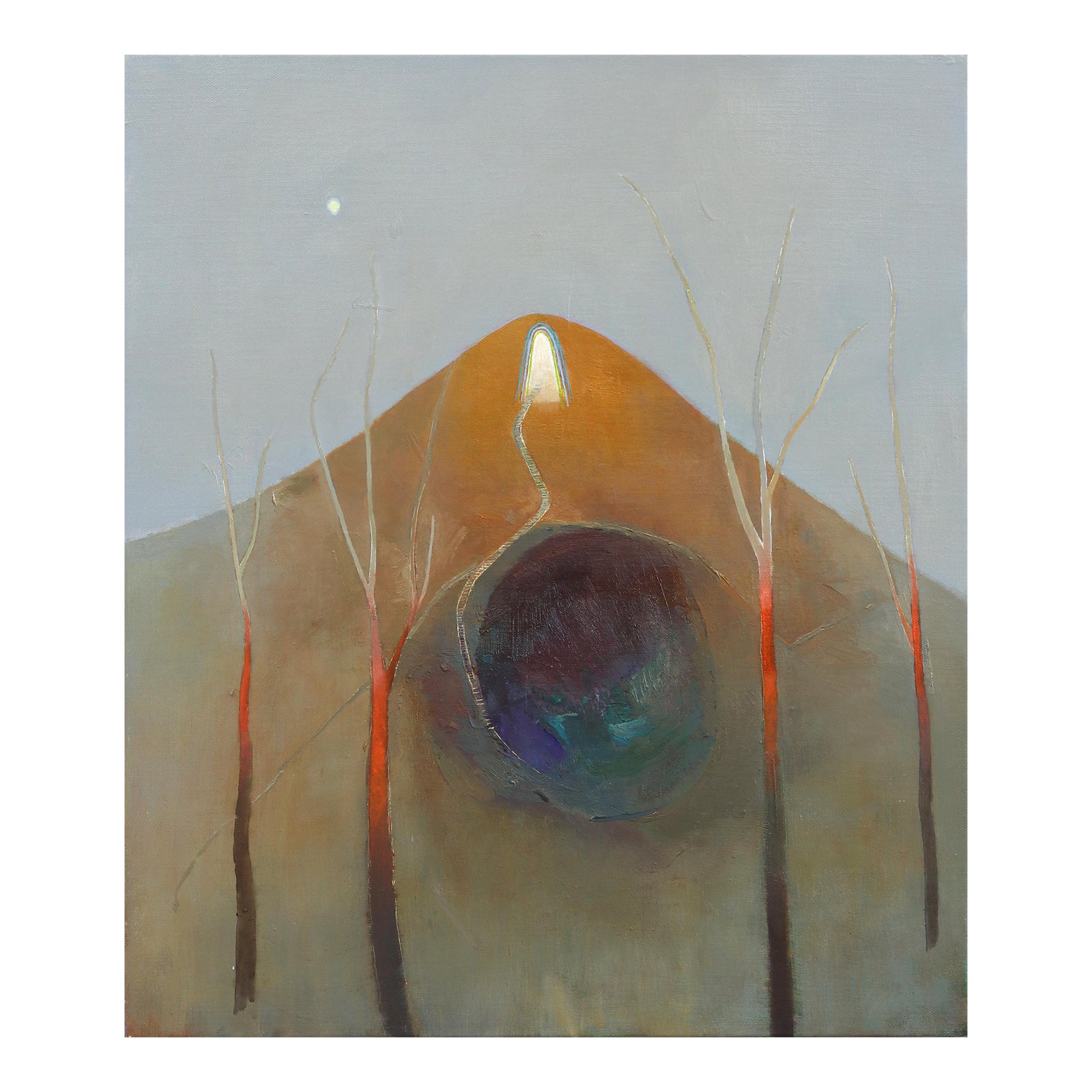 October Dusk - Atmospheric Mountain Landscape Painting Original Artwork ...