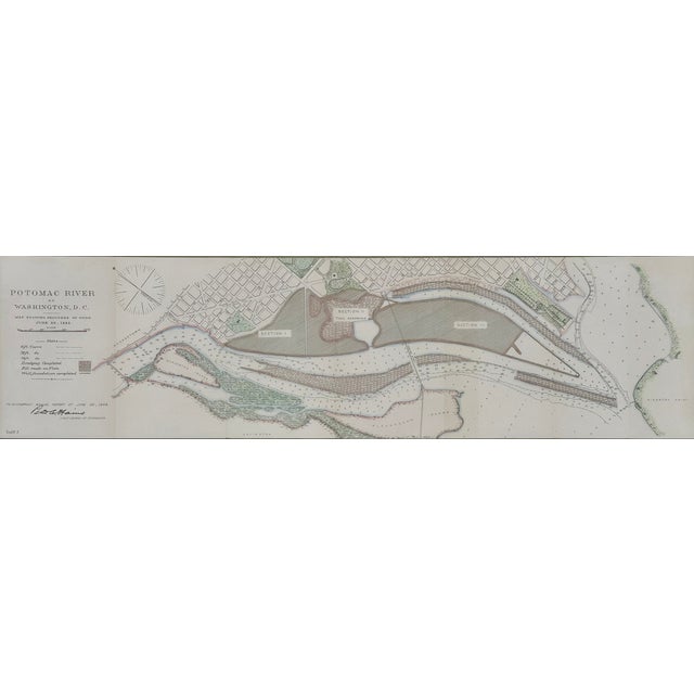 Potomac River, Original Coastal Chart, 1885 | Chairish