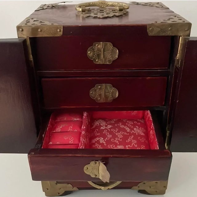 Vintage Chinese Rosewood Jewelry Box Chairish