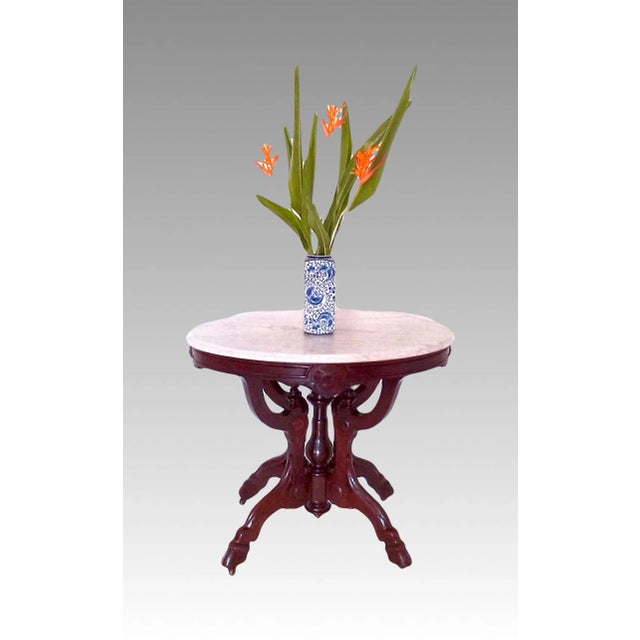 Antique Renaissance Revival Walnut Oval Occasional / Parlour Table ...