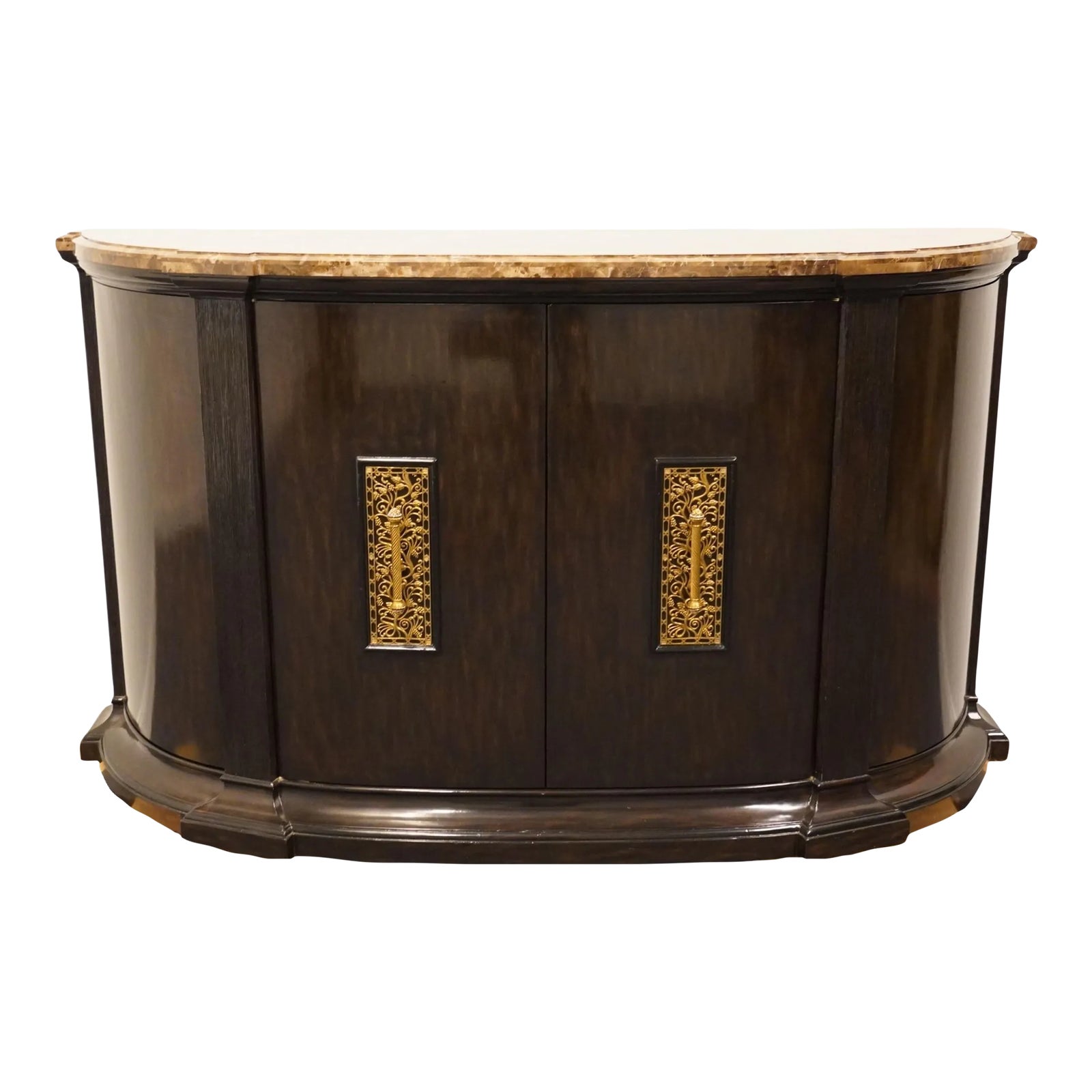 Marge Carson Italian Neoclassical Contemporary Style 78" Granite Top ...