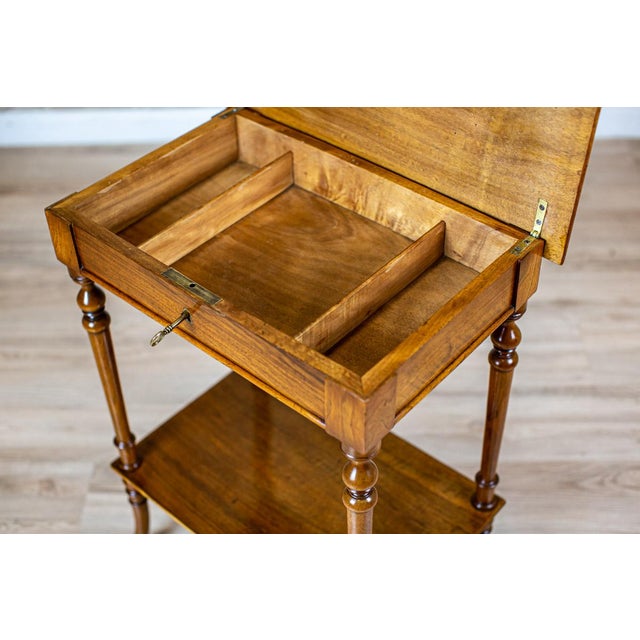 19th Century Vintage Table With Inlaid Top | Chairish