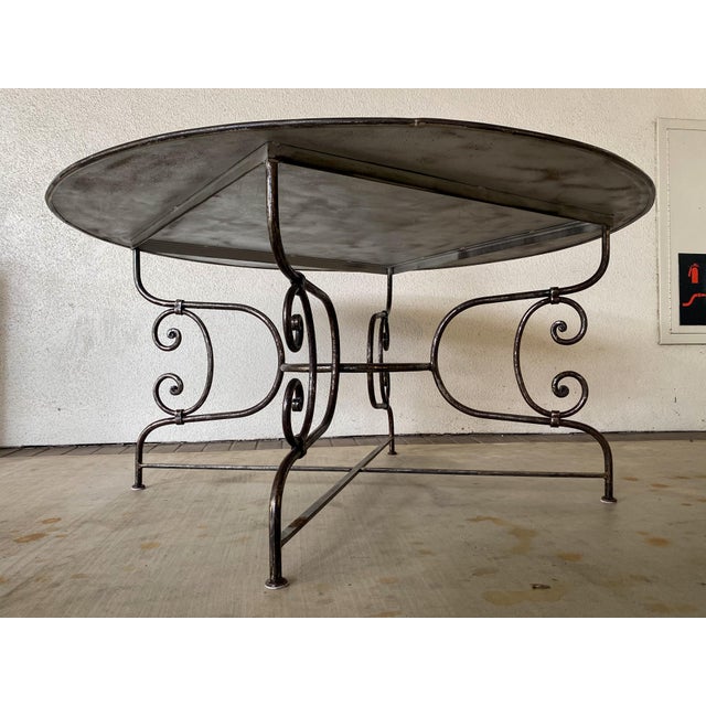 Large Steel Bistro Table | Chairish