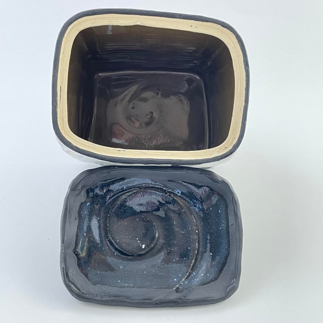 Handmade Studio Pottery Artist Signed Lidded Jar | Chairish