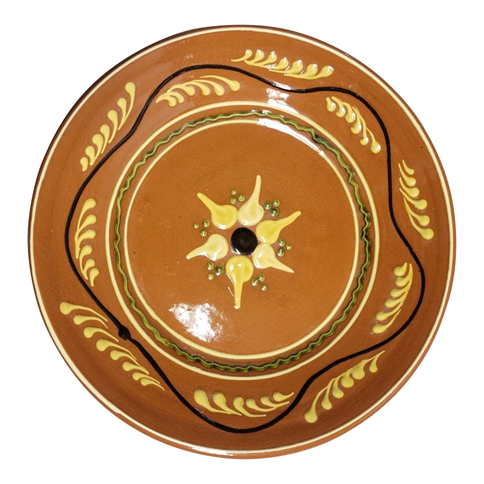 1990 Westmoore Redware Pottery Charger Dish by D Farrell | Chairish