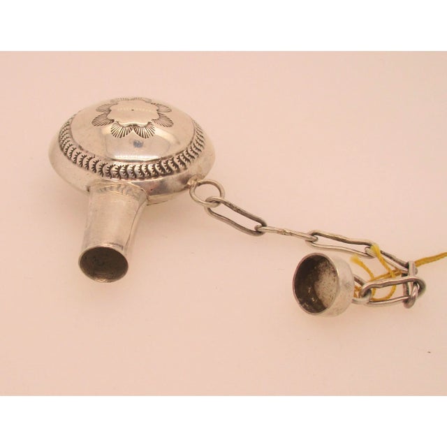 Sterling Silver Native American Tobacco Bottle/ Snuff Bottle | Chairish