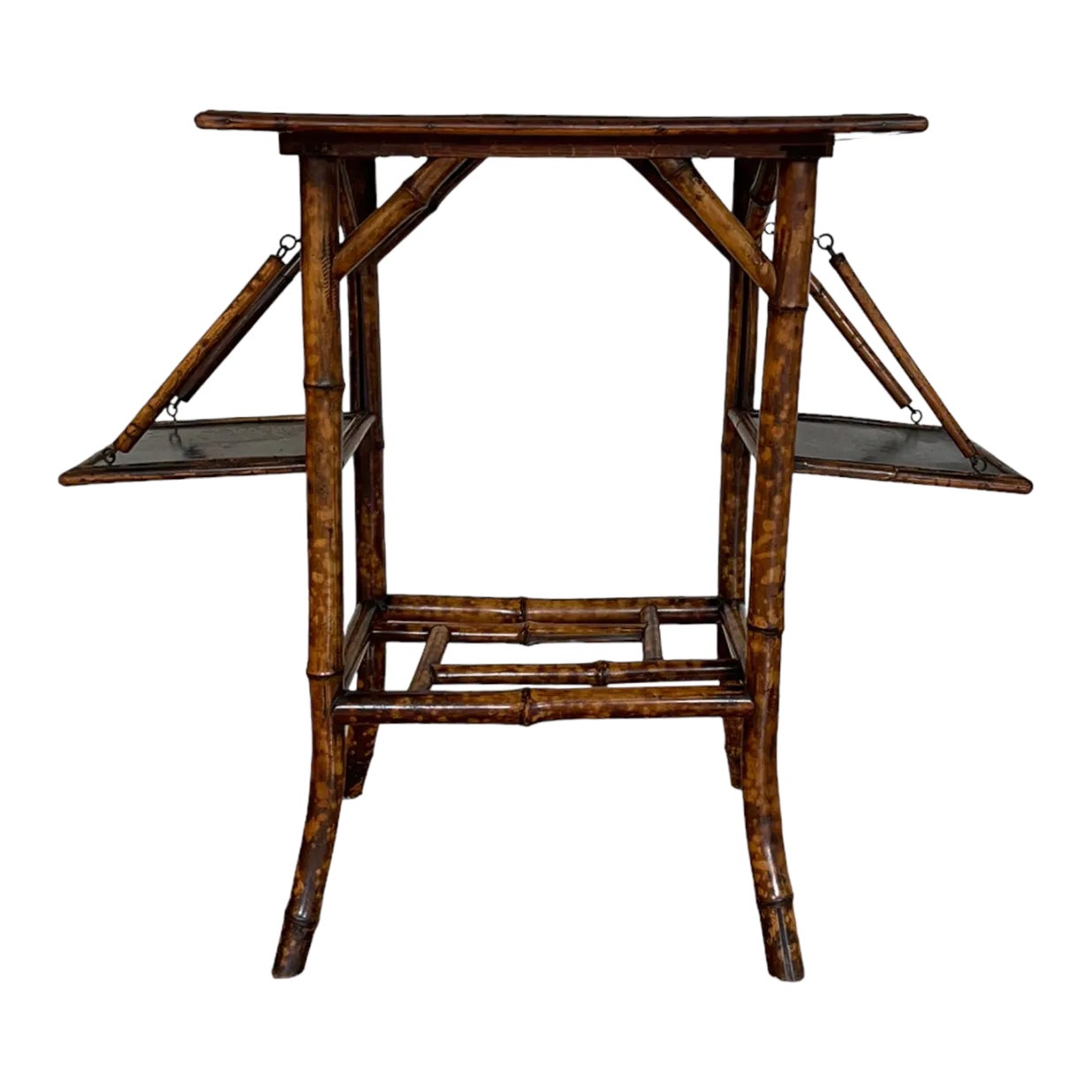19th Century Tiger Bamboo Side Table | Chairish