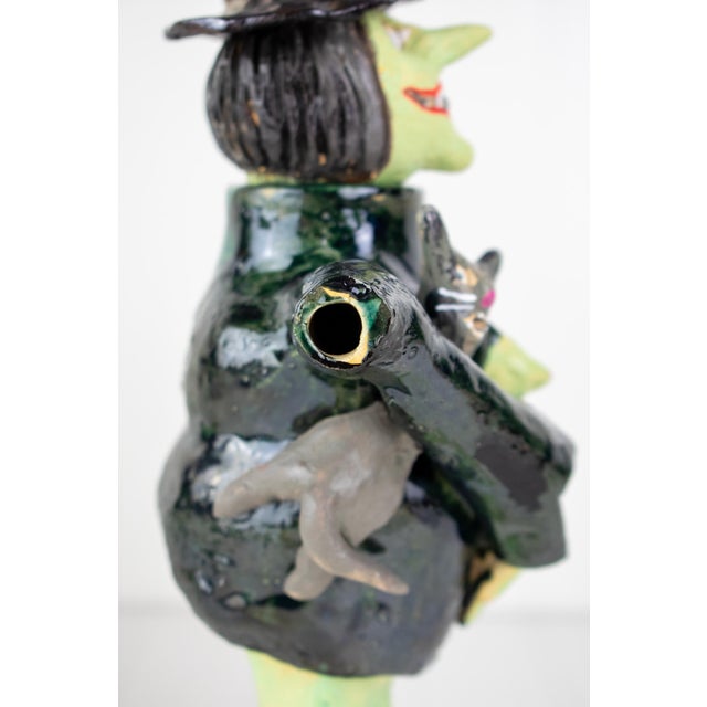 Signed Postmodern Feminist Sculptural Pottery - Witch Teapot | Chairish