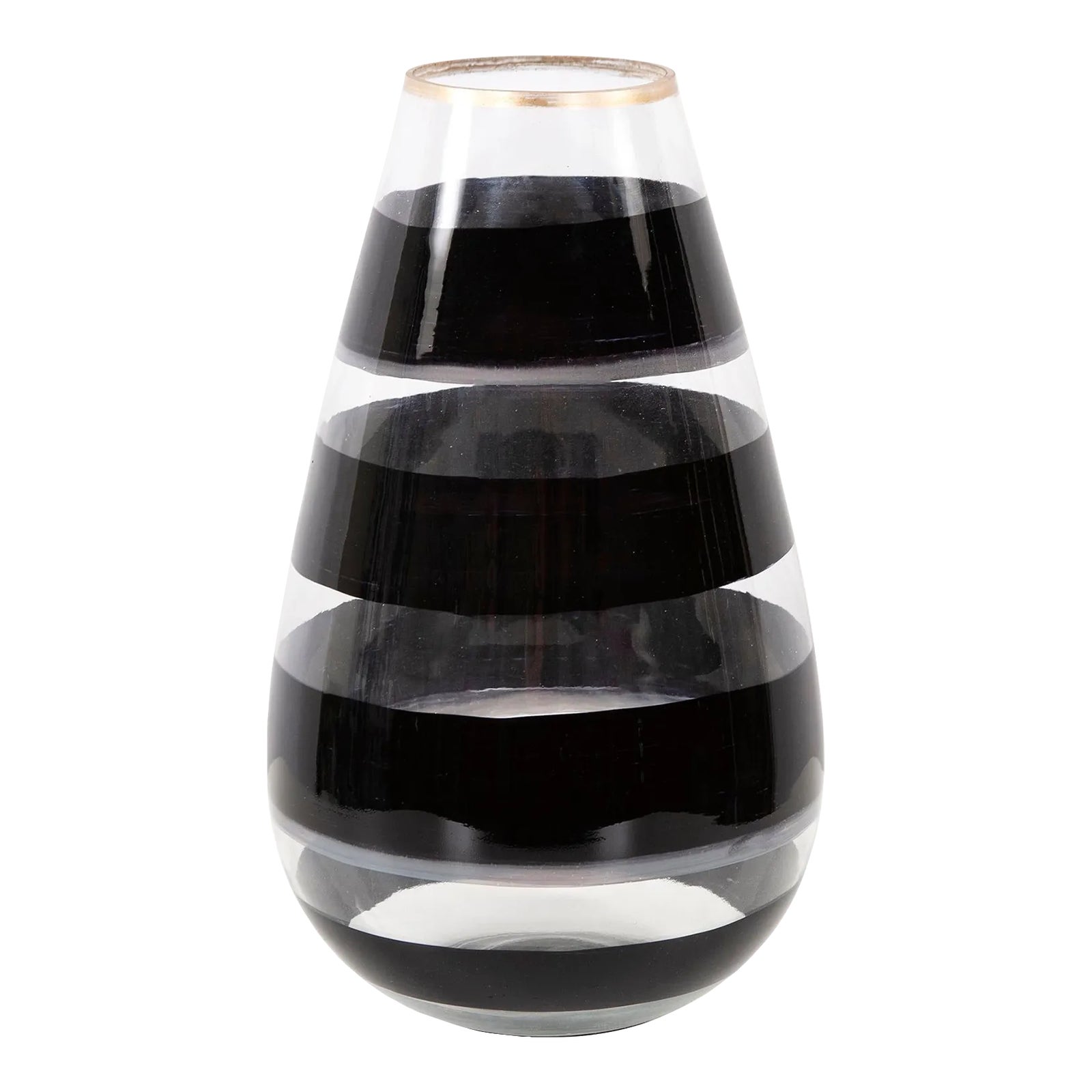 The Vector Glass Torpedo Vase, Short | Chairish