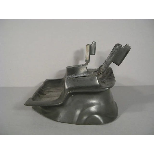 Art Nouveau Pewter Double Inkwell From the 1900s | Chairish